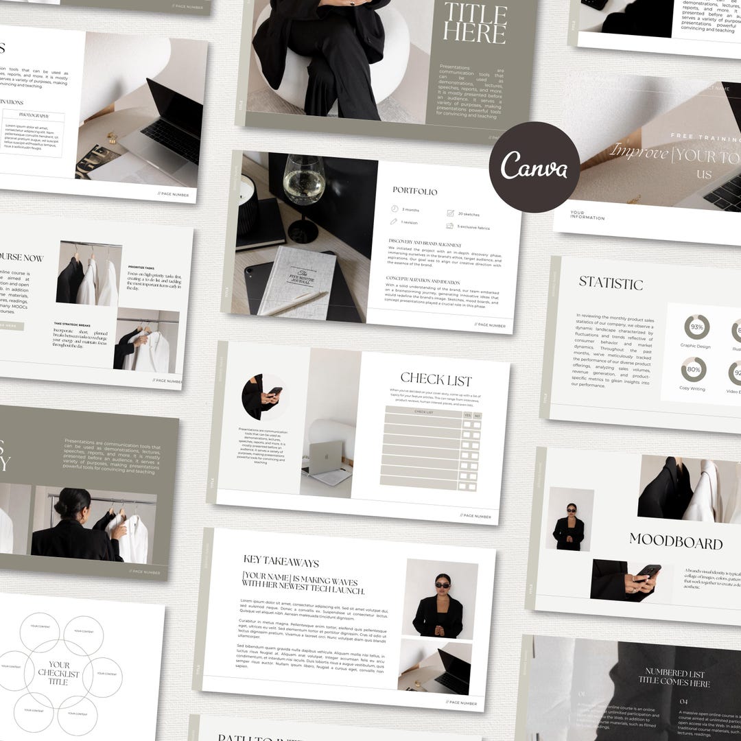Slide Deck Template, Canva Template, Course Webinar, Course Creator ...