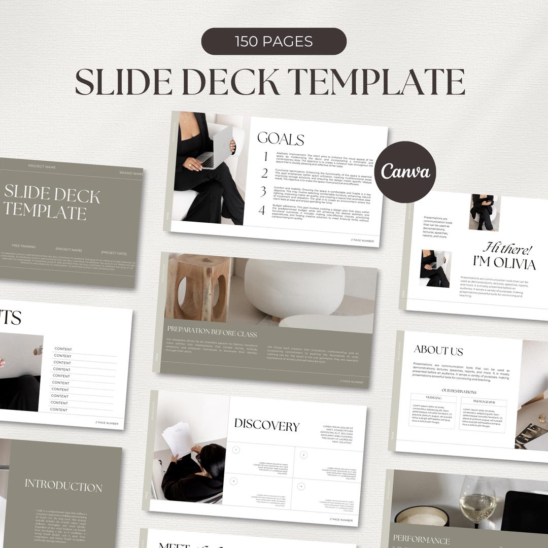 Slide Deck Presentation Template Canva, Modern Webinar Templates ...