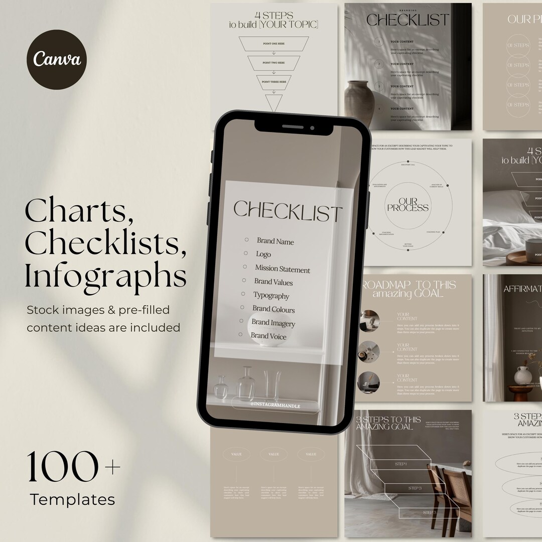 105 Minimialist Infographic Templates Canva Editable - Editable Graphs ...