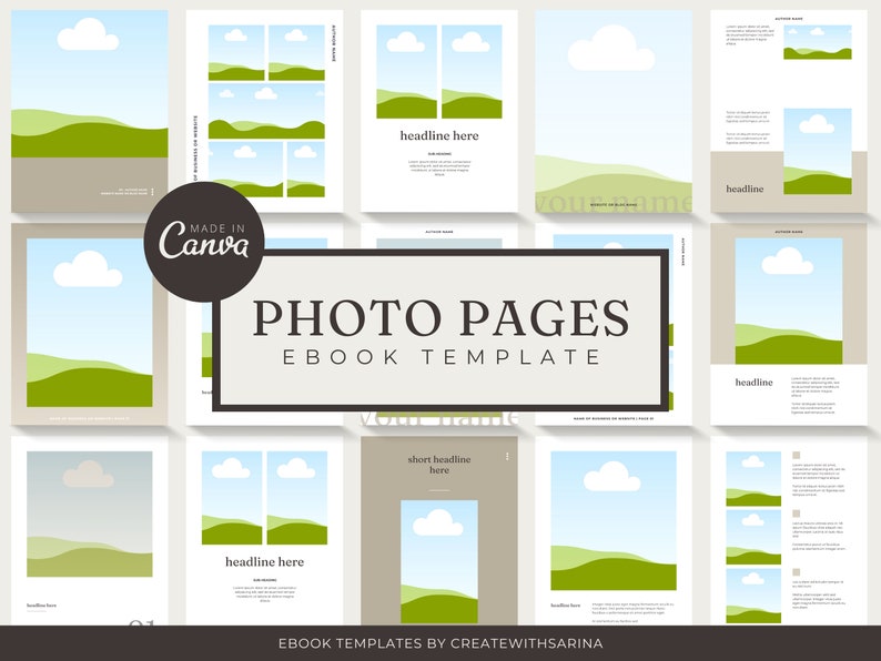 PICTURE & PHOTO PAGES - 29 Canva Templates, Picture Page, Ebook ...