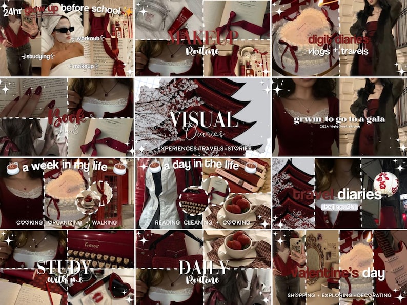Red Youtube Thumbnail Templates: Editable Canva Brand Kit (digital ...