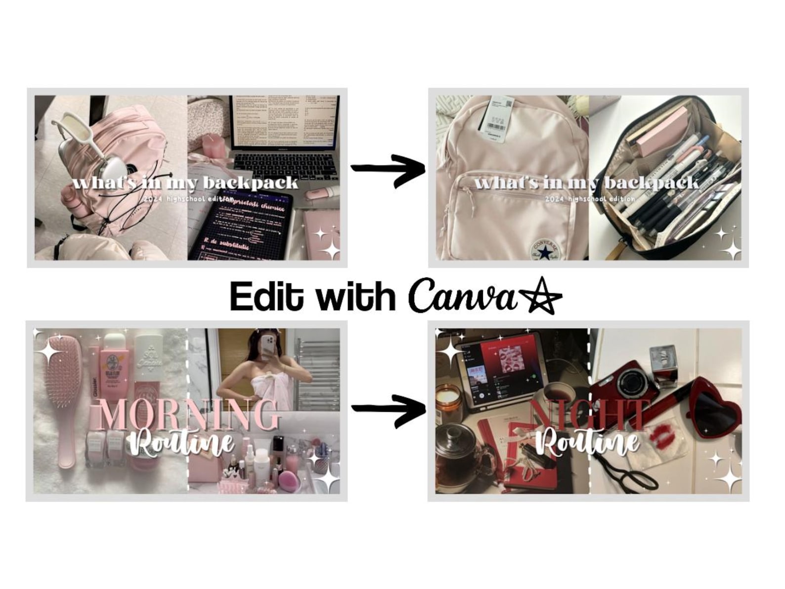 Pink Youtube Thumbnail Templates: Editable Canva Brand Kit (digital ...