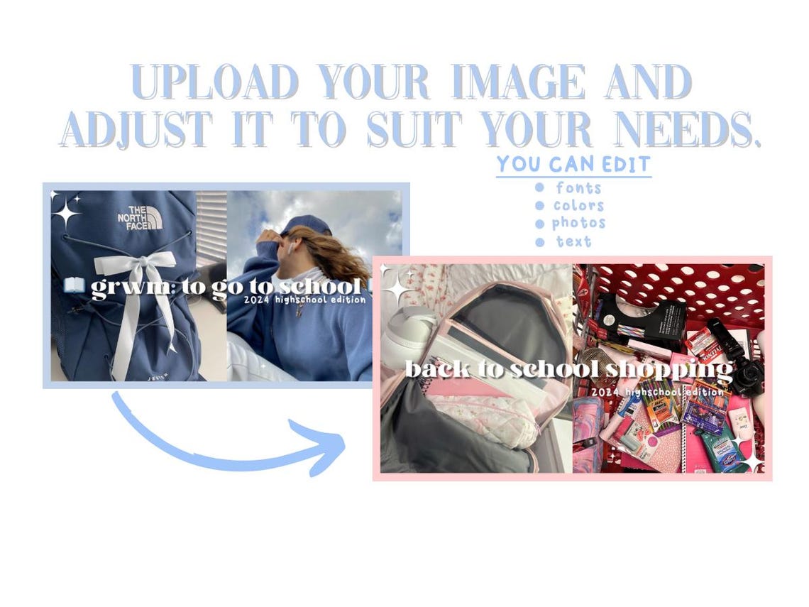 Blue Youtube Thumbnails: Editable Canva Templates (digital Template) - Etsy