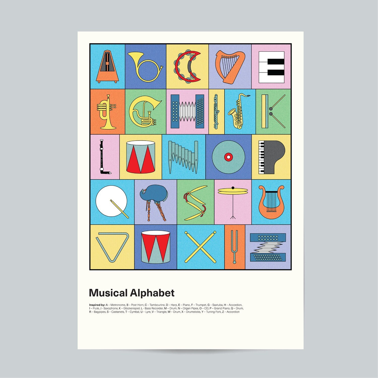 Musical Alphabet Poster - Etsy