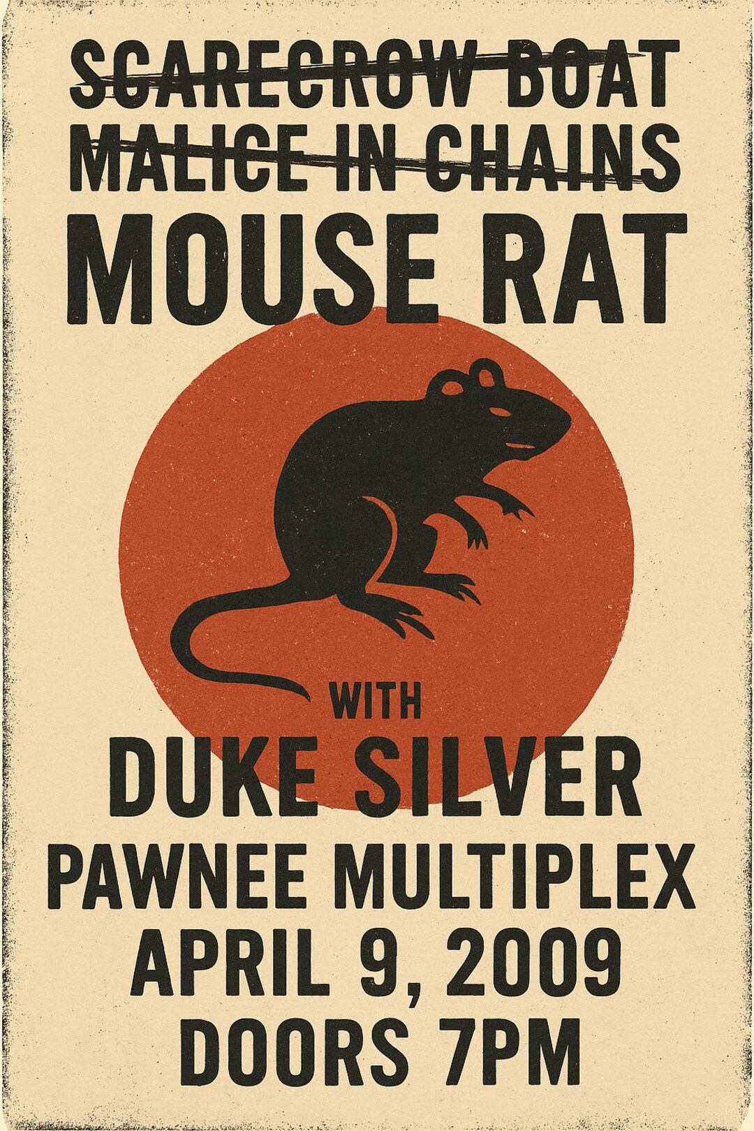 Parks & Rec Mouse Rat Concert Poster Image - Etsy