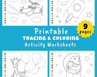 Pencil Control for Preschool, Tracing and Coloring Book, Fine Motor ...