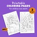 2 Coloring Pages for Children and Adults Cute Houses. Coloring Book ...