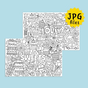 4 Coloring Pages Anti Stress for Kids and Adults. Coloring Sheets Book ...