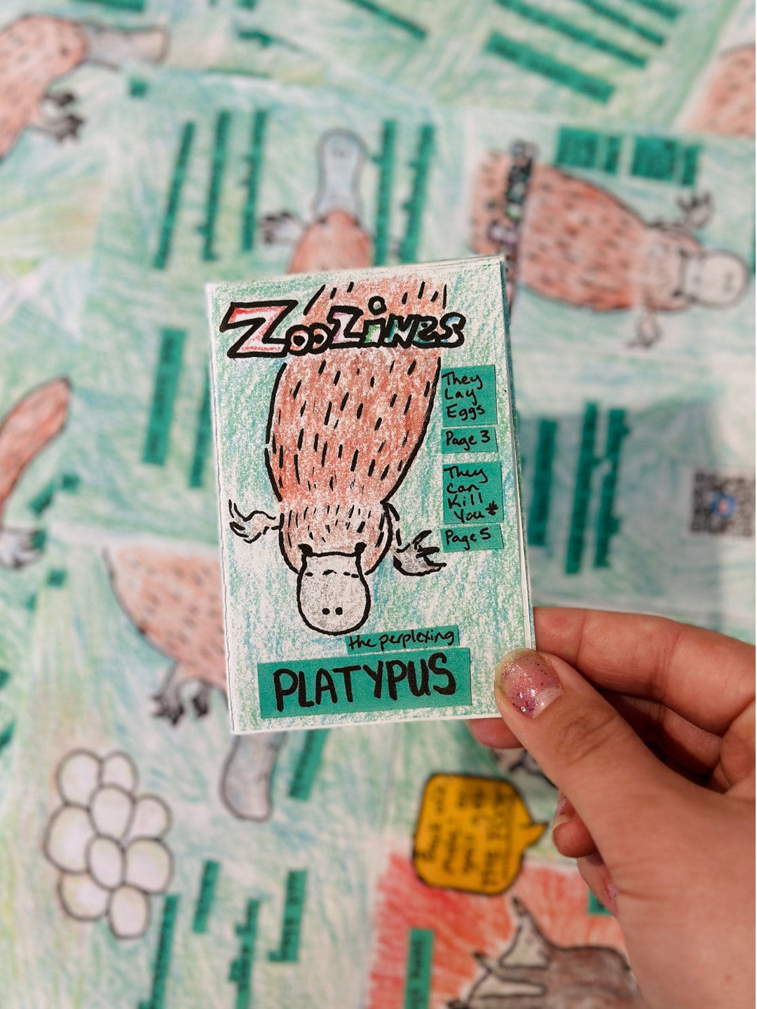 Zoozines Platypus | Mini Zine | Silly Illustrated Booklet | Animal ...