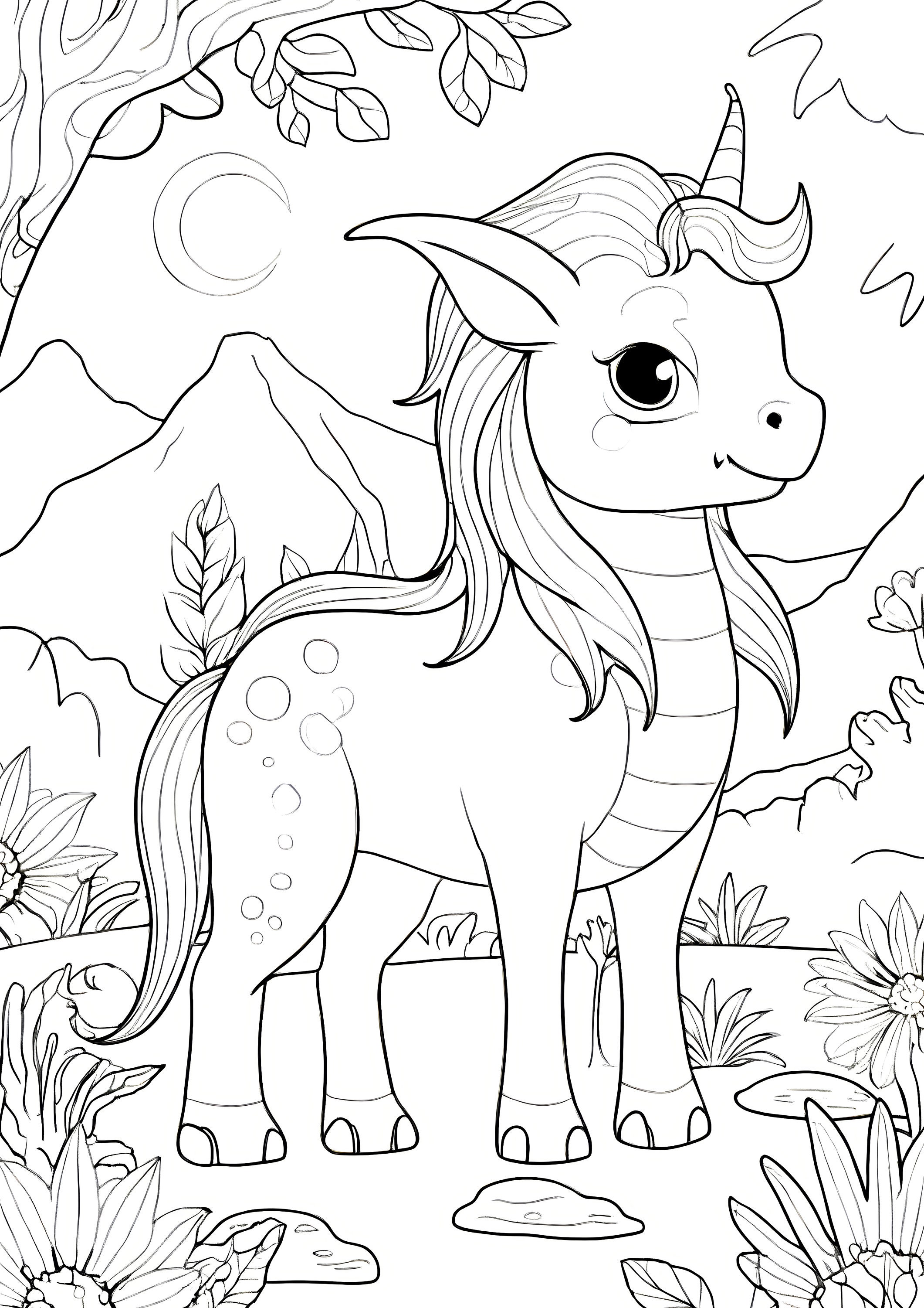 150 Mythical Creature Printable Coloring Book for Kids, - Etsy