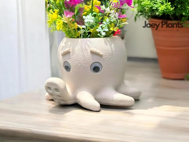 Octopus Planter Pot Adorable Squid Plant Holder Perfect Gift for Plant ...