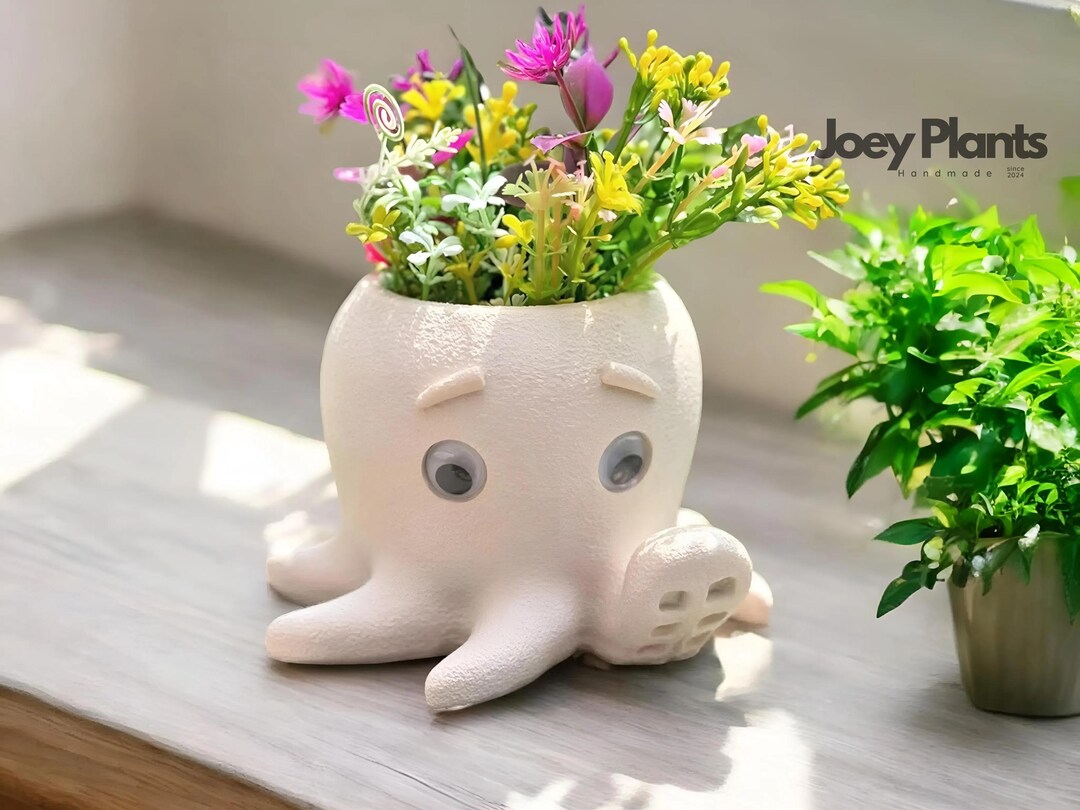 Octopus Planter Pot Adorable Squid Plant Holder Perfect Gift for Plant ...