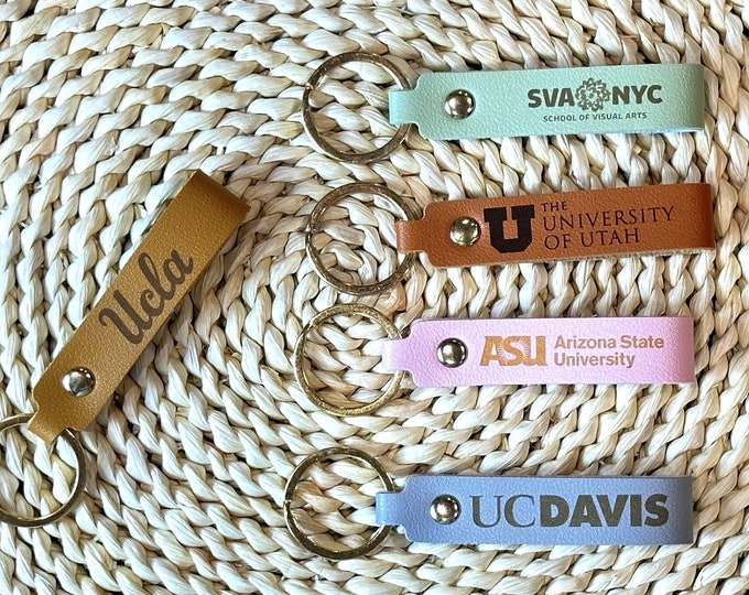 University Logo Keychain Personalized College Logo Graduation Gifts ...