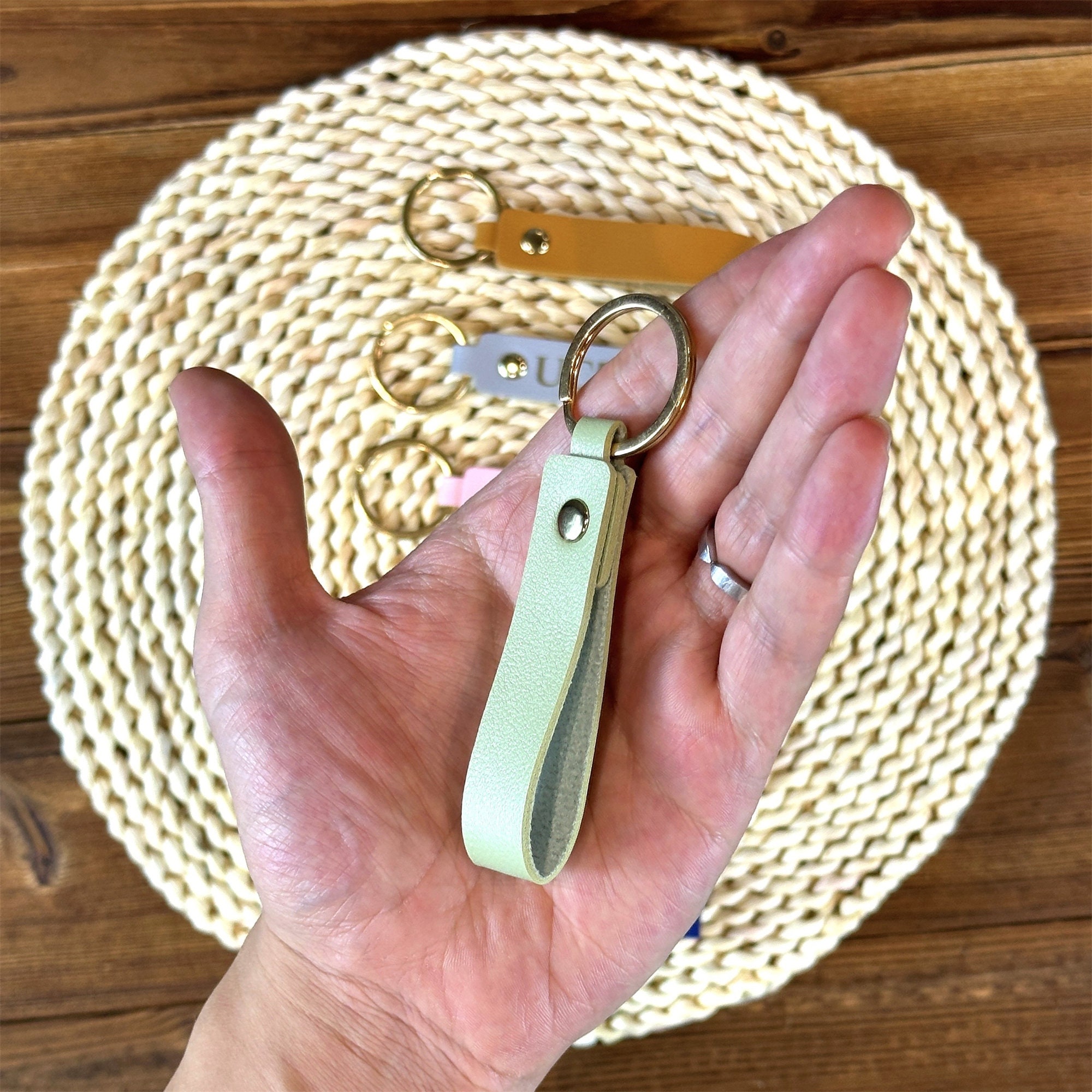 Custom University Logo Keychain, School Logo Leather Keychain, College ...