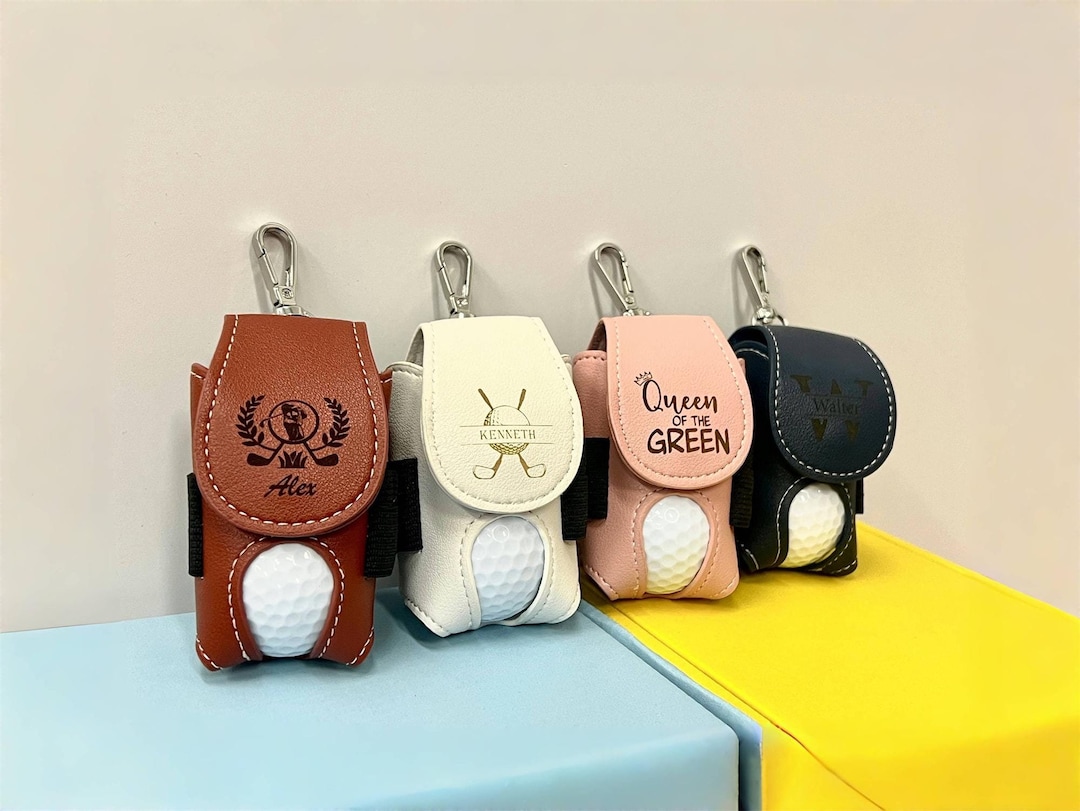 Mini Golf Ball Bag Golf Ball Bag Personalized Golf Ball and Tees Holder ...