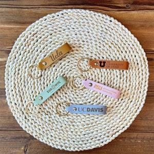 Custom University Logo Keychain, School Logo Leather Keychain, College ...