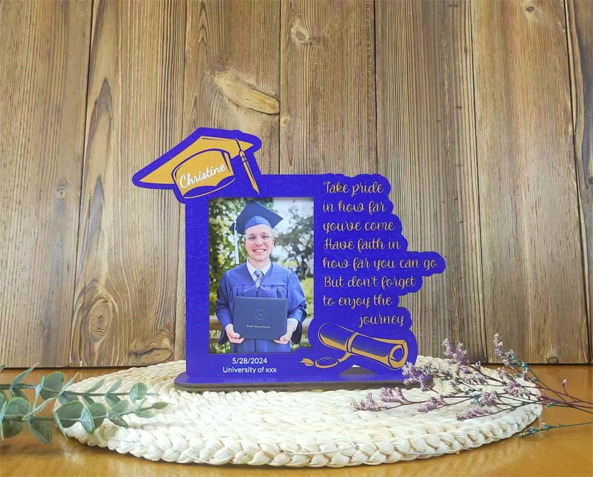2024 Graduation Personalized Photo Frame Gift, Customized Information ...