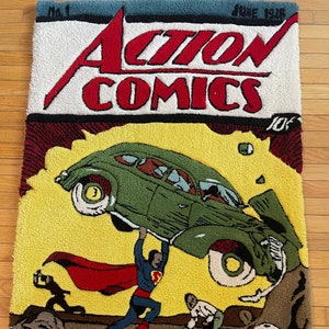 Superhero Comic Handmade Tufted Rug - Etsy