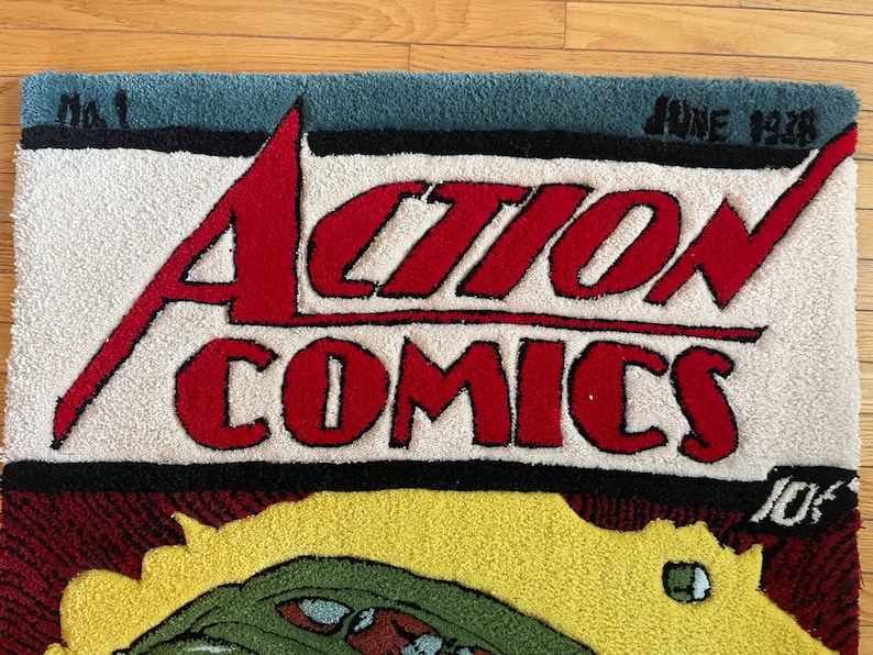 Superhero Comic Handmade Tufted Rug - Etsy