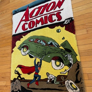 Superhero Comic Handmade Tufted Rug - Etsy