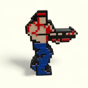 Retro 8-bit Contra Characters Pixel Art Classic NES Decor - Etsy