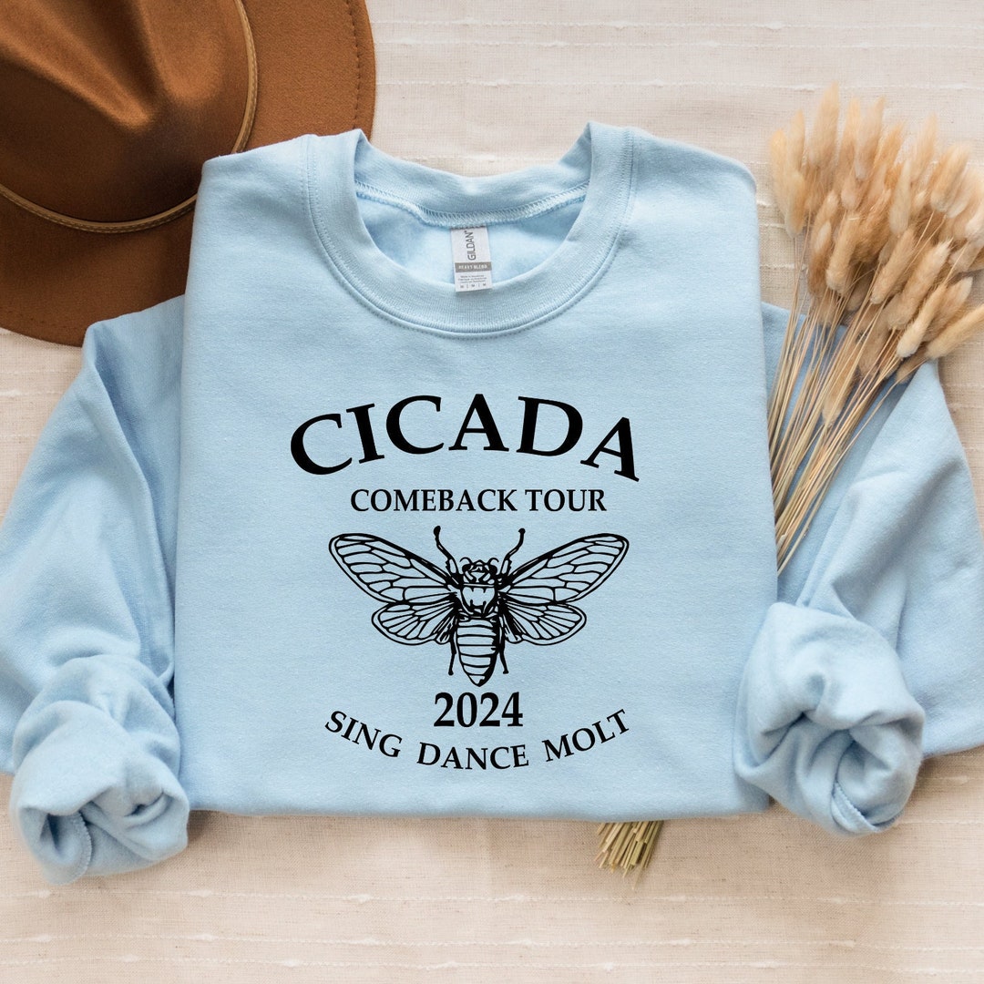 Cicada Sweatshirt, 2024 Cicada Reunion Sweatshirt, Funny Cicada Concert ...