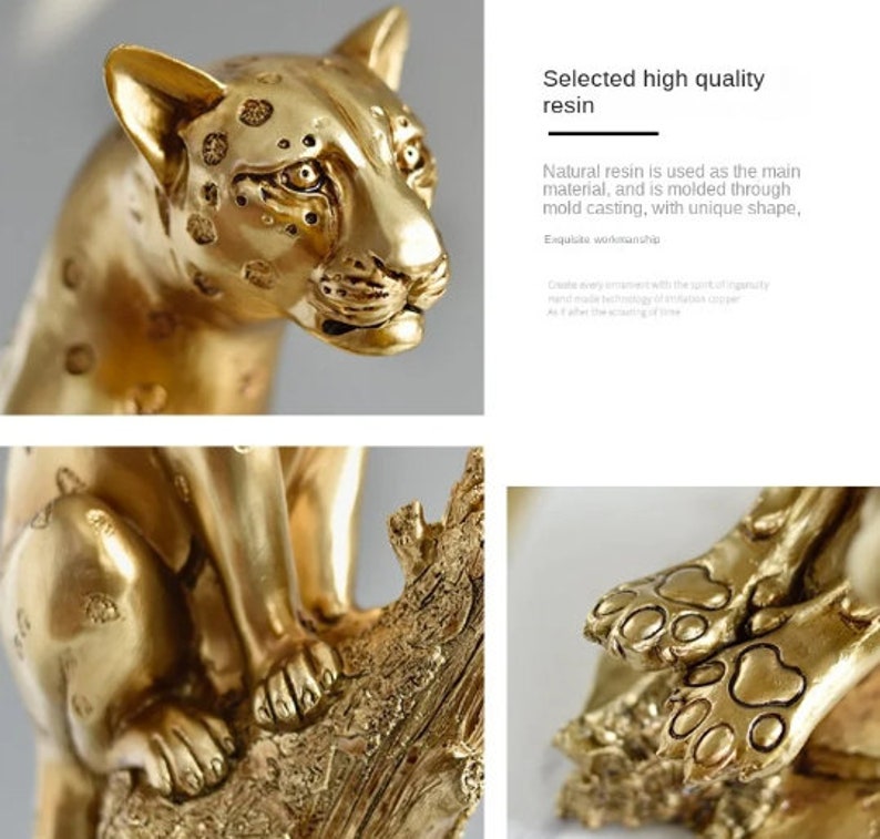 Creative Resin Leopard Statue Perfect for Any Home or Office Space - Etsy