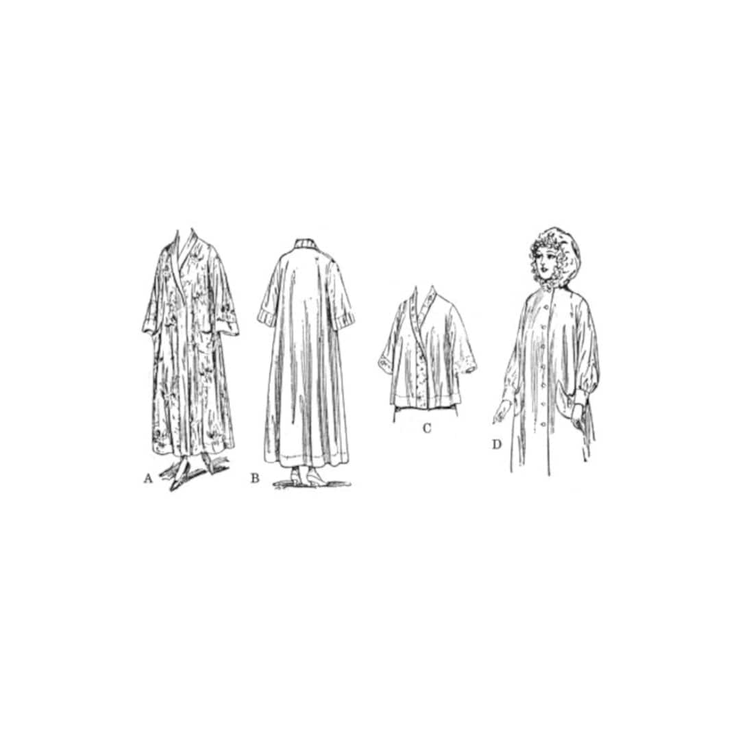 Past Patterns 9198 - Early 1920s Kimono Sewing Pattern Bust 36 B36 ...