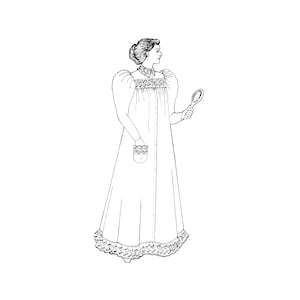 Past Patterns 0214 - 1890s Nightgown Sewing Pattern an Original Design ...
