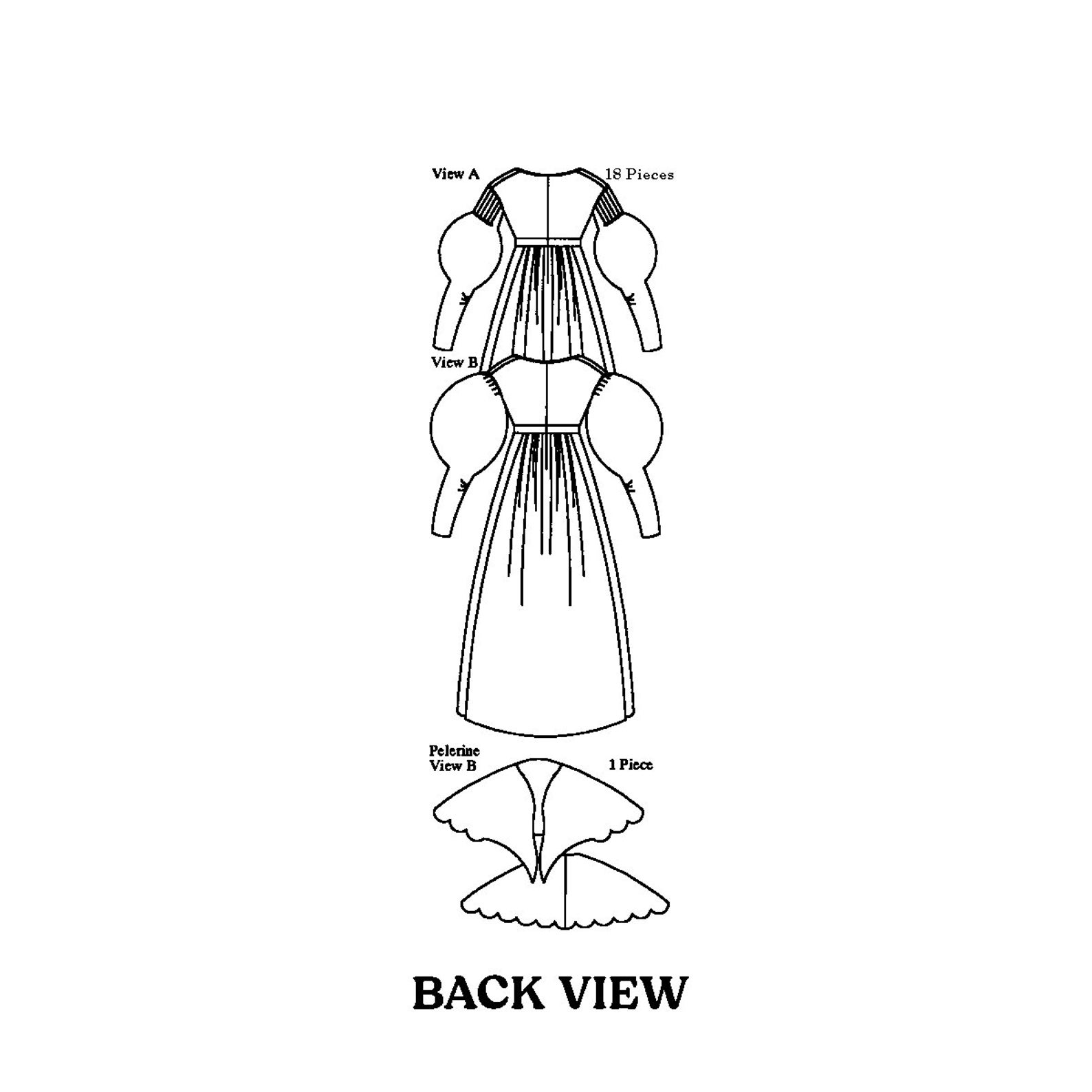 Past Patterns 0806 - 1820s Lowell Mill Dress Sewing Pattern Original ...