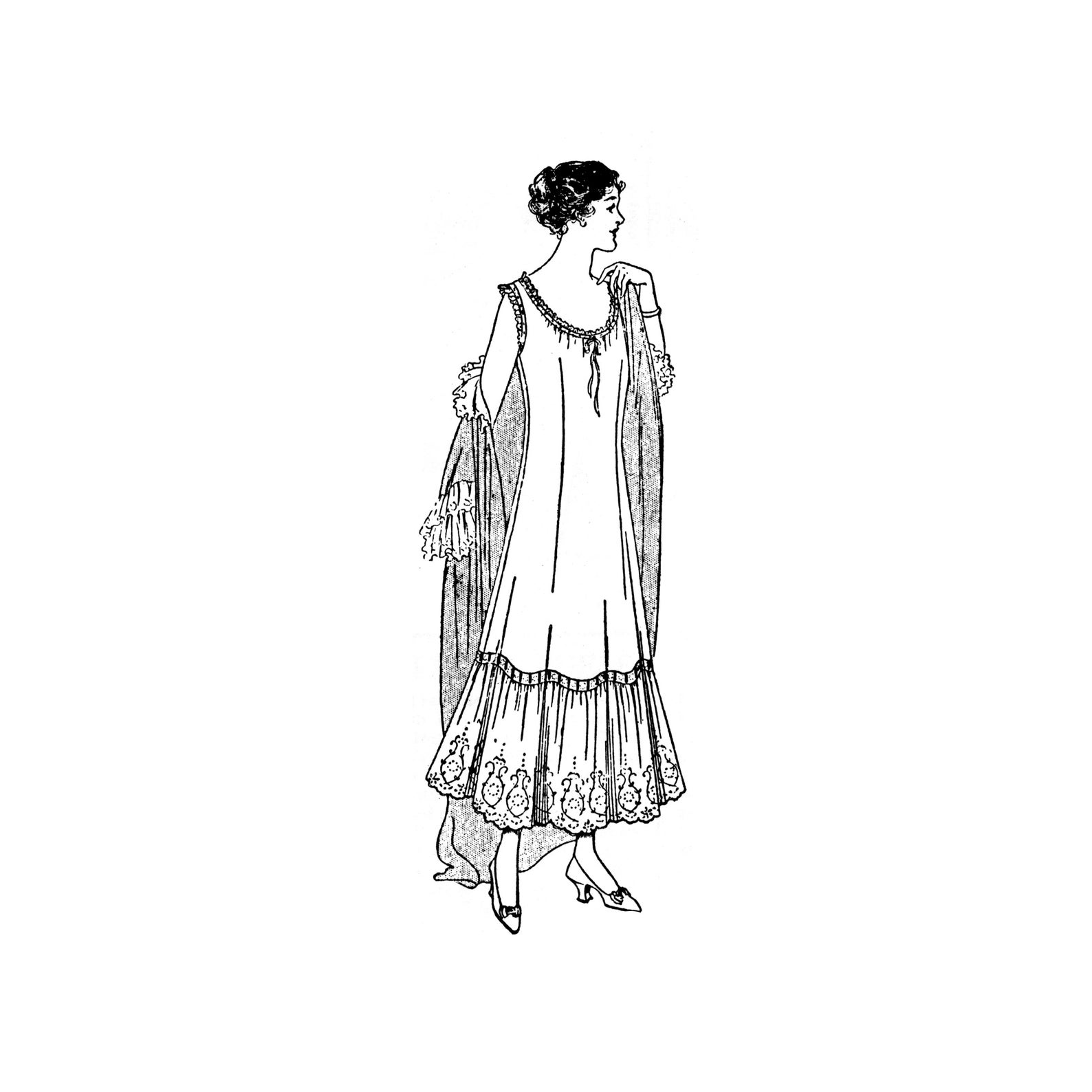 1910s Princess Slip Sewing Pattern: Ladies Home Journal Reproduction ...