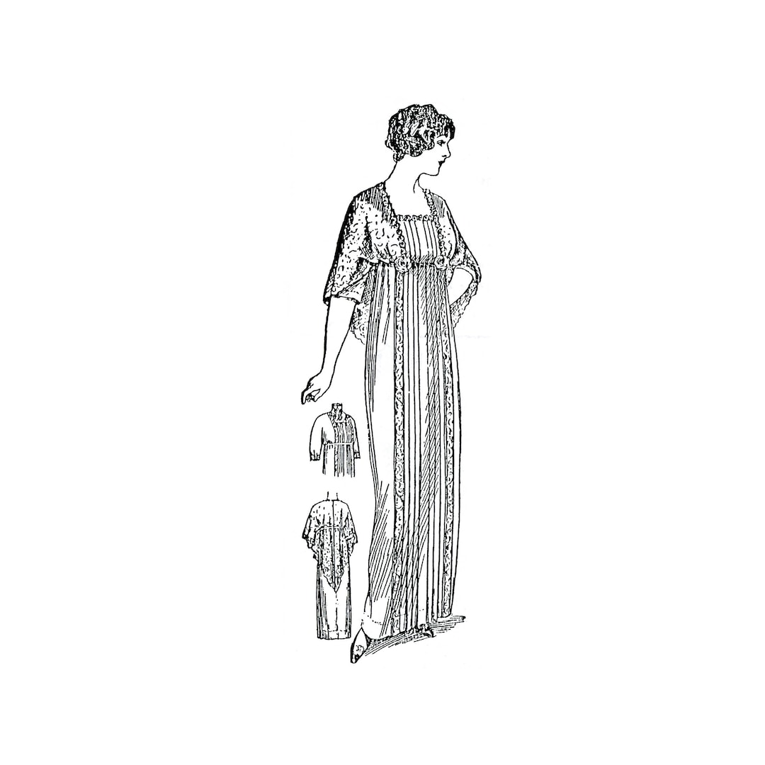 Past Patterns 8109 - Early 1910s Tea Gown Sewing Pattern Bust 38 B38 ...