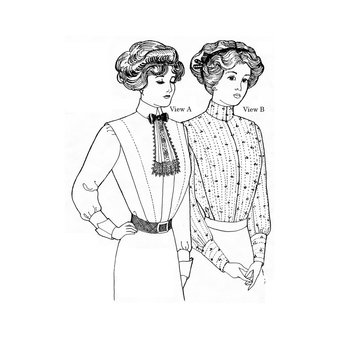 Past Patterns 0400 - Early 1910s Shirt Waists Sewing Pattern Bust 32-50 ...
