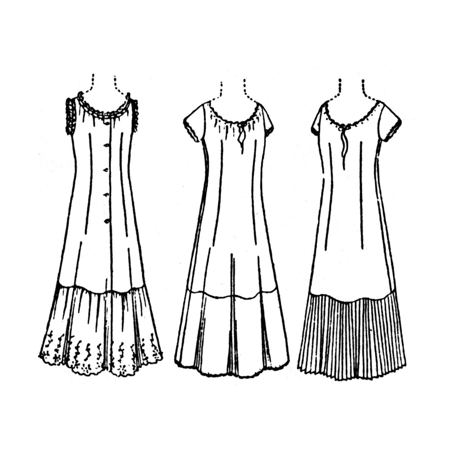 1910s Princess Slip Sewing Pattern: Ladies Home Journal Reproduction ...