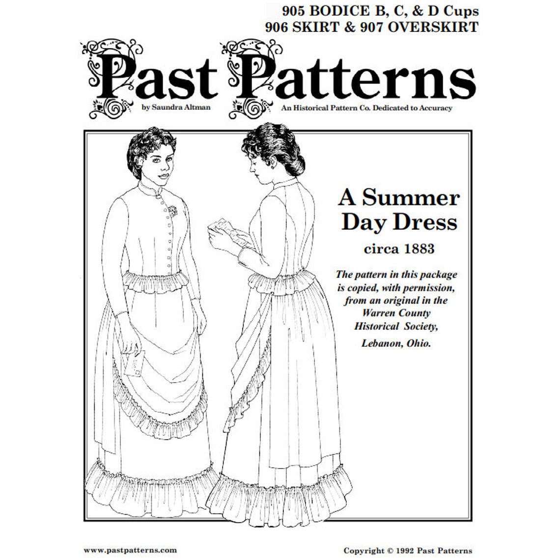 Past Patterns 905/906/907 Set Sz 08-14 Download - Early 1880s Three ...