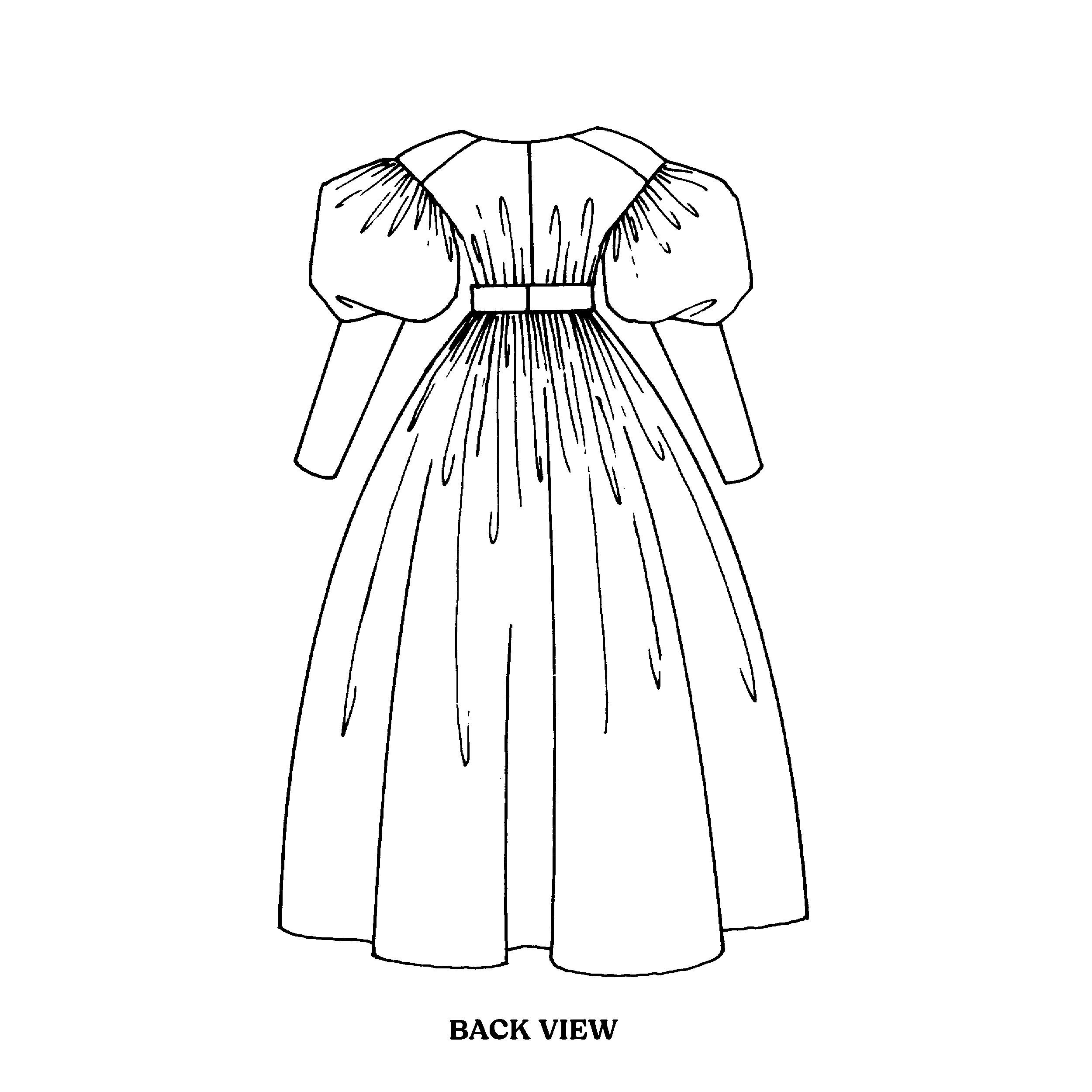 Past Patterns 0003 - 1830s Full High Gown Sewing Pattern Original ...