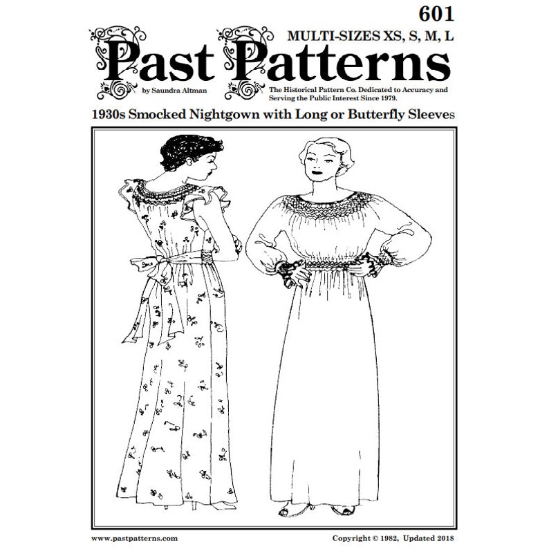 Past Patterns 0601 - 1930s Lounge Gown Sewing Pattern Past Patterns ...