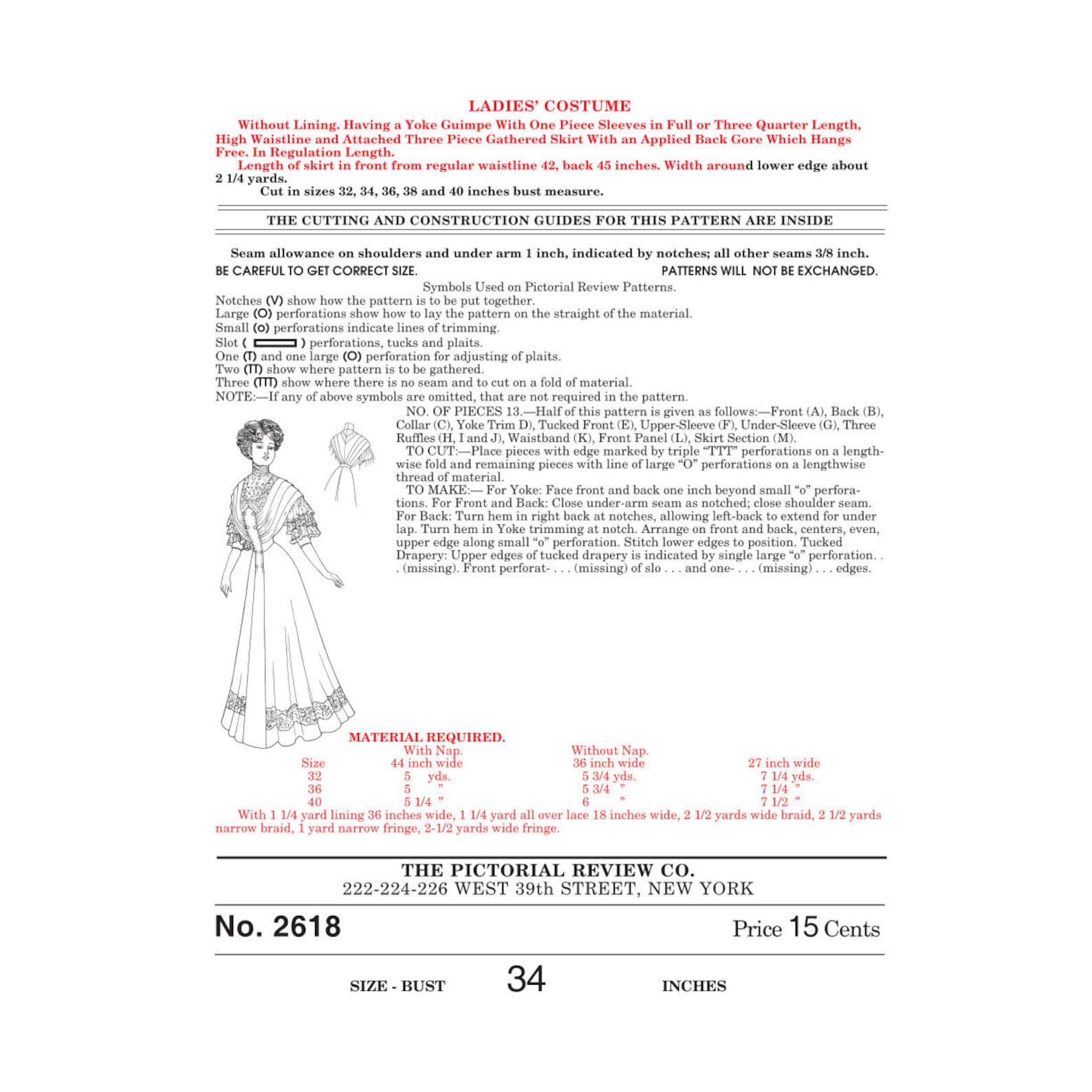 Past Patterns 2618 - Edwardian Ladies Baby Princess Gown Sewing Pattern ...