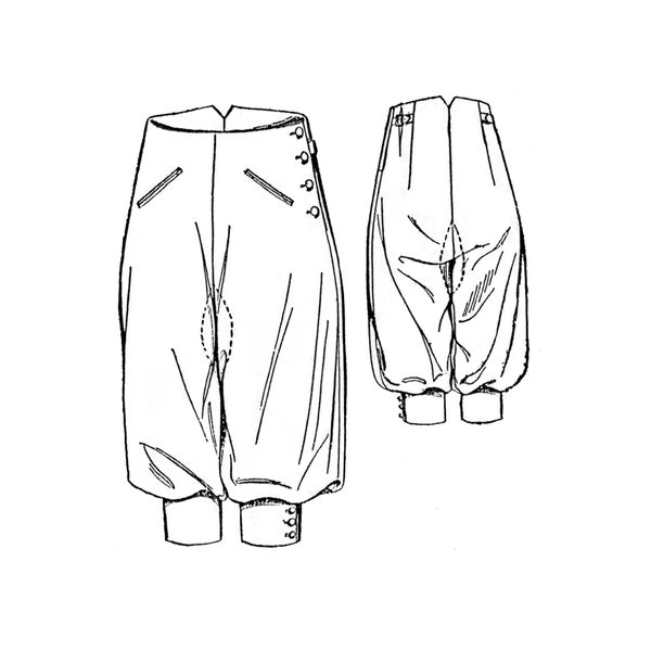 Past Patterns 6306 Early 1920s Divided Skirt Sewing Pattern Waist 28 ...