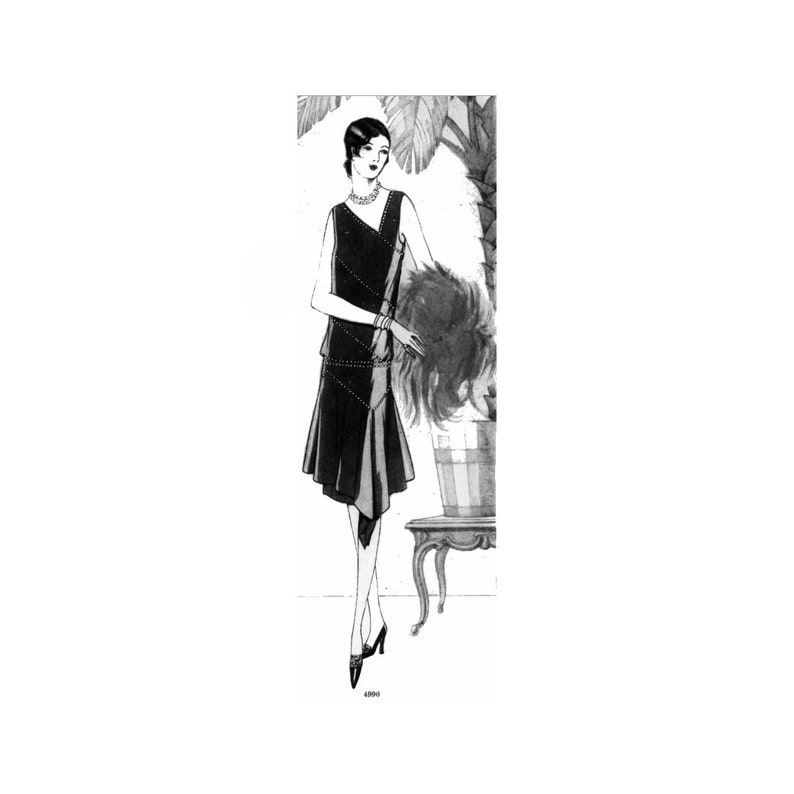 Past Patterns 4990 1920s Slip-on Dress Sewing Pattern Bust 38 B38 ...