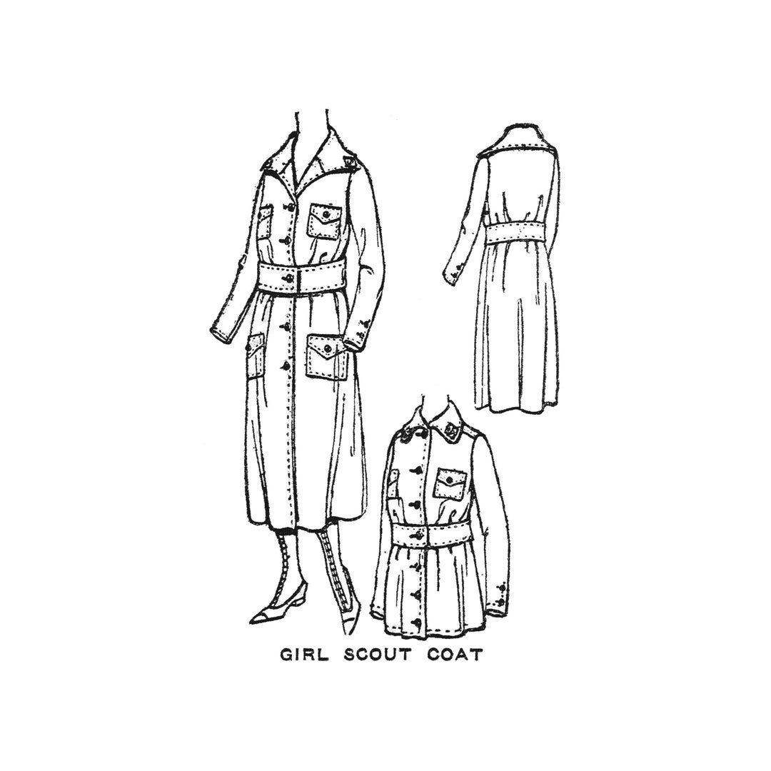 Past Patterns 0126 - Late 1910s Girl Scout Uniform Sewing Pattern Bust ...