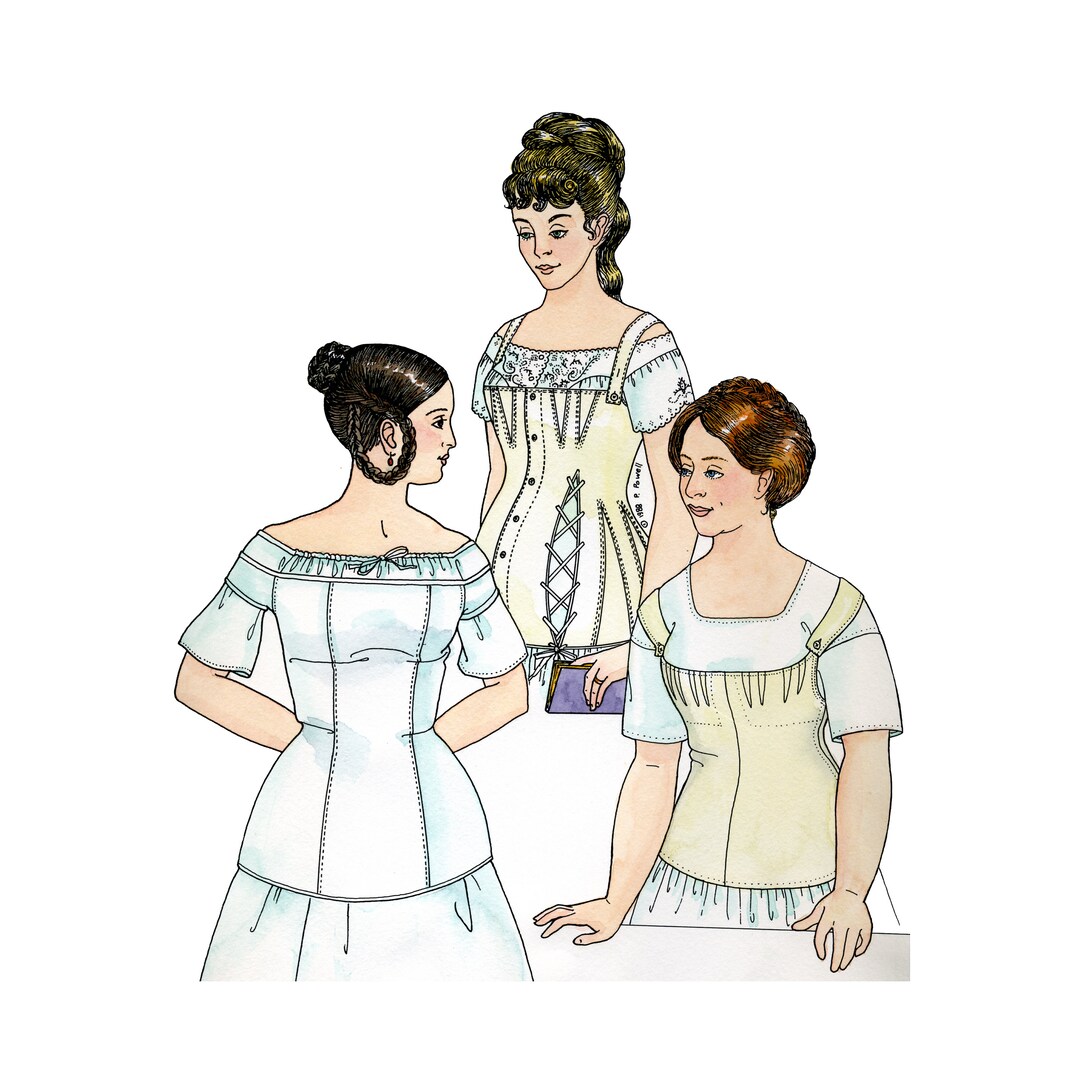 Past Patterns 0705 - 19th Century Stay Sewing Pattern Original Design ...