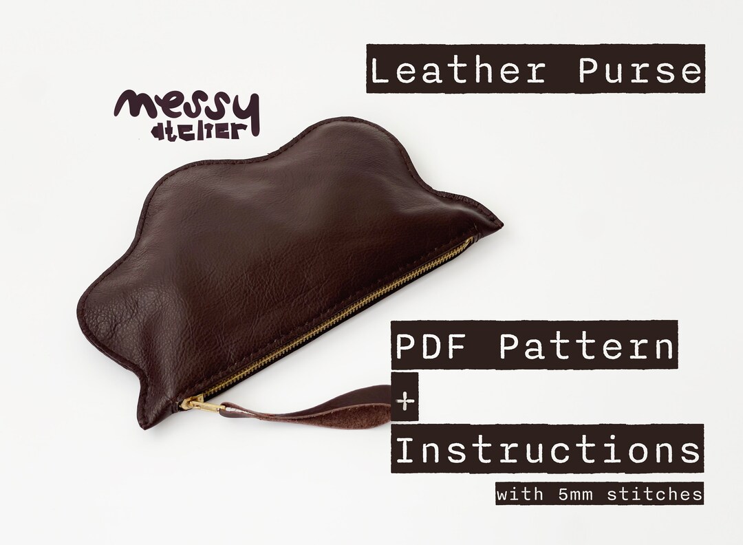 DIY Leather Purse Pattern: Detachable Pouch (PDF Pattern) - Etsy