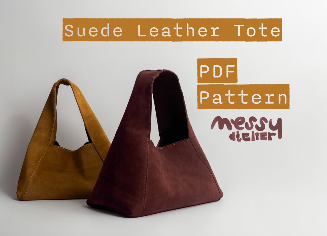 Leather Handbag Pattern Suede Mini Tote Leather PDF Pattern ...