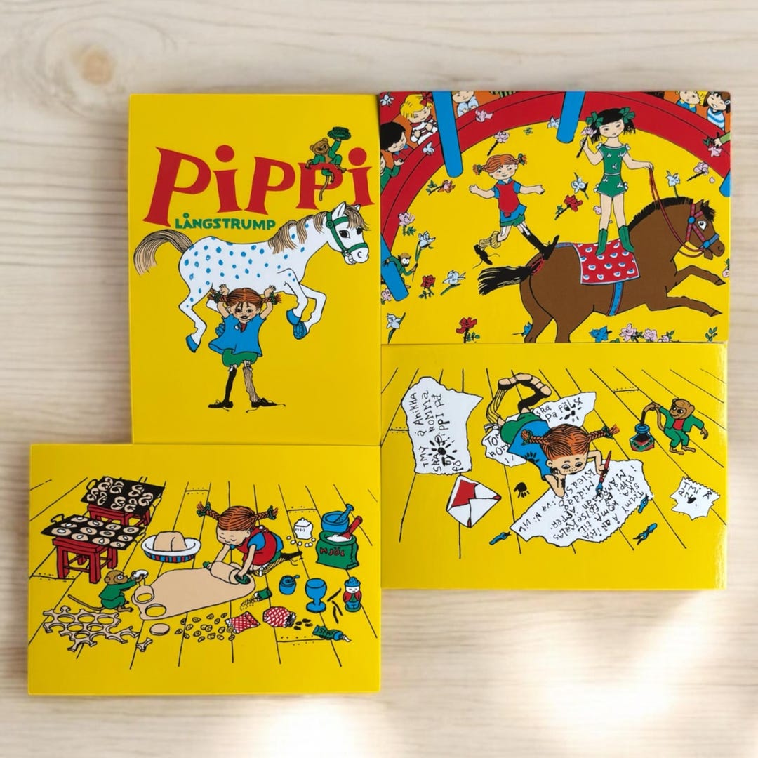 The Adventures of Pippi and Her Friends 2, Set of 4 Postcards or ...