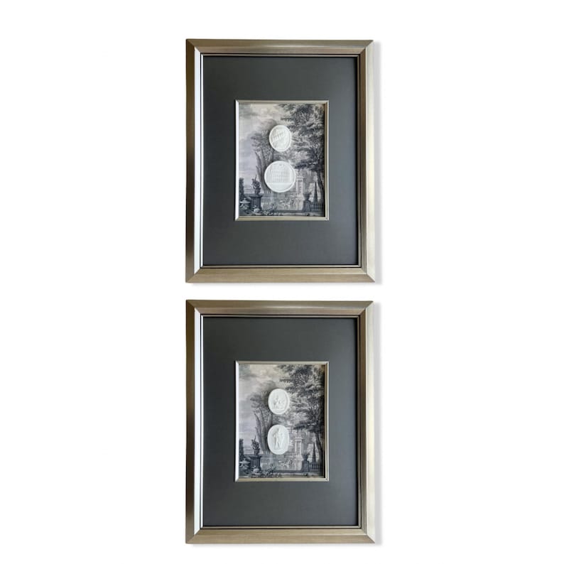 Framed Intaglio Art: 2-piece Gallery Wall Set - Etsy