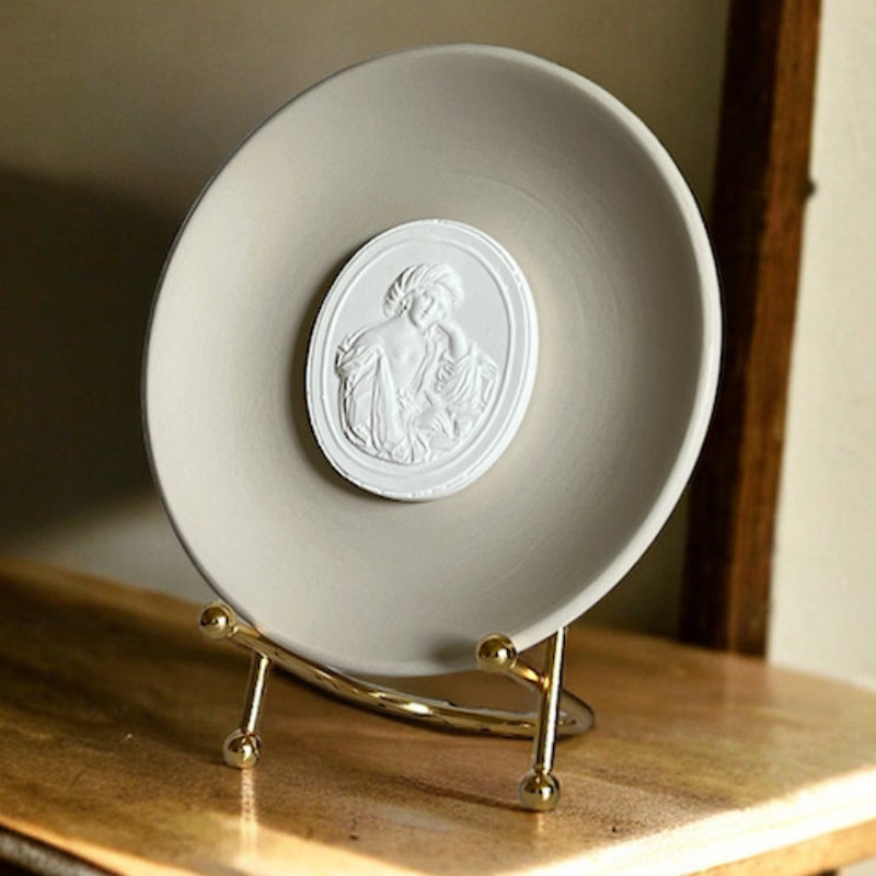 White Plaster Wall Plate - Etsy
