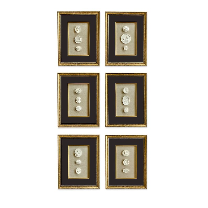 Intaglio Framed Classical Wall Decor, Gold Framed Intaglio Art ...