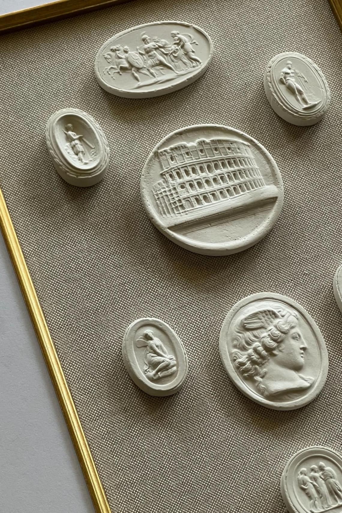 Framed Intaglio Art Set: Elegant Gallery Wall Decor - Etsy