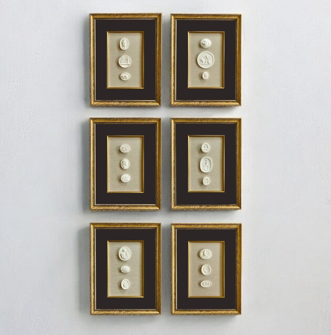 Intaglio Art Gallery Wall Set , Ancient Art Decor, Intaglio Art - Etsy